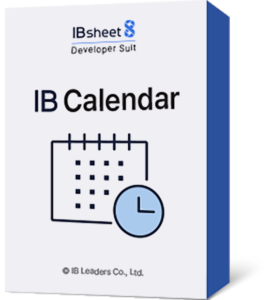 IB Calendar - IBSheet8 | 데이터 그리드 컴포넌트 | Javascript UI 컴포넌트
